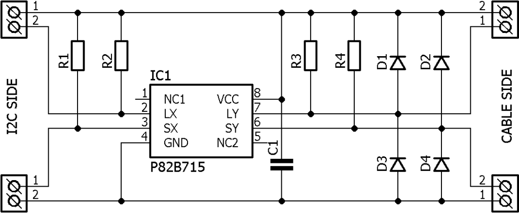 Aktivní I2C pro dlouhé vedení s P82B715 - Hobbyelektro.eu